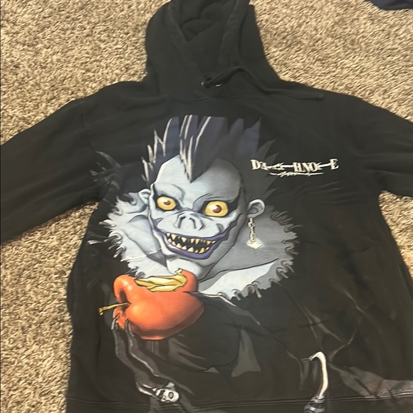 Jackets & Coats | Death Note Black Hoodie With Graphic Design | Poshmark